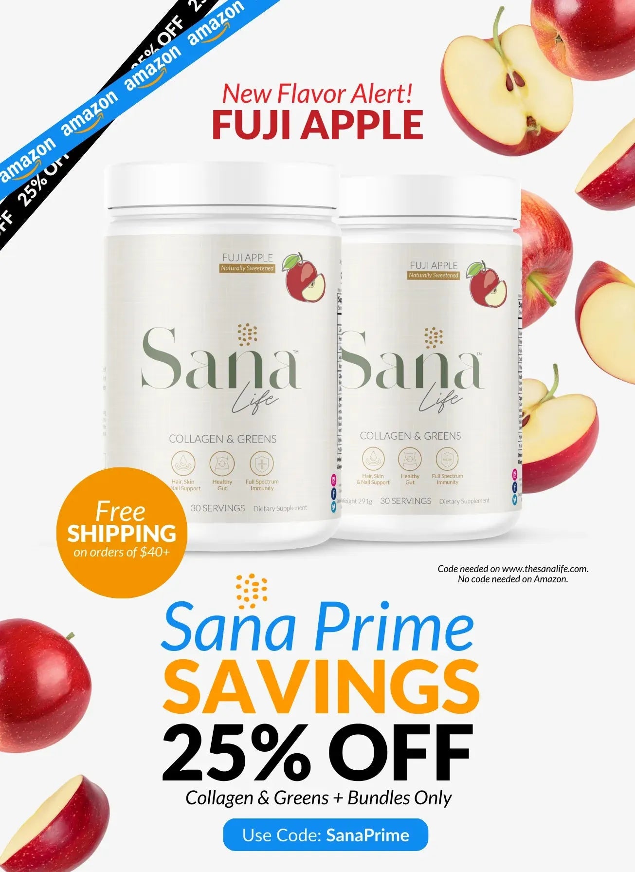 Sana Life Collagen & Greens Powder Multi-Collagen Supplement – Sana Life